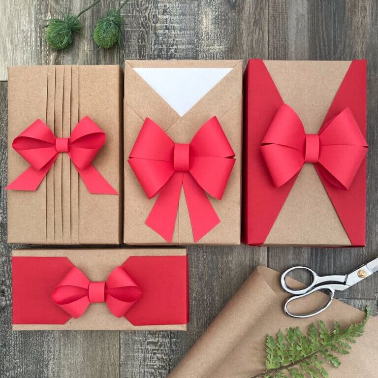 4 Easy Paper Bows - Gift Wrapping Love